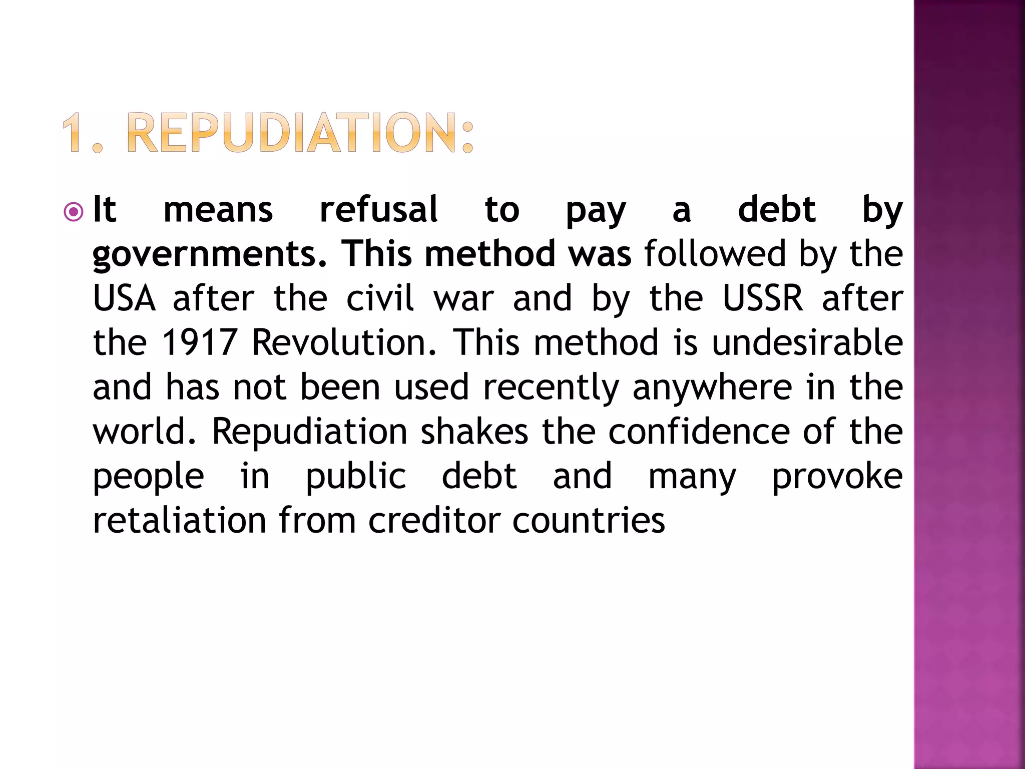 Redemption of public debt | PPTX