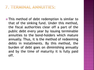 Redemption of public debt | PPTX