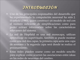 Redes de Hopfield | PPT