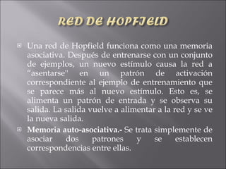 Redes de Hopfield | PPT
