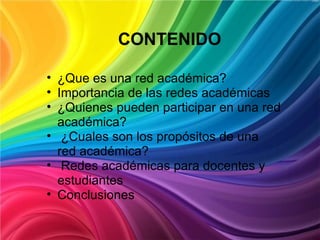 Redes academicas | PPT