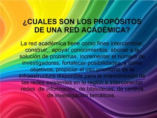 Redes academicas | PPT