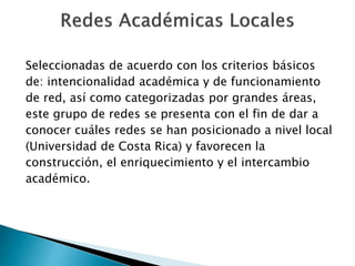 Redes academicas | PPTX
