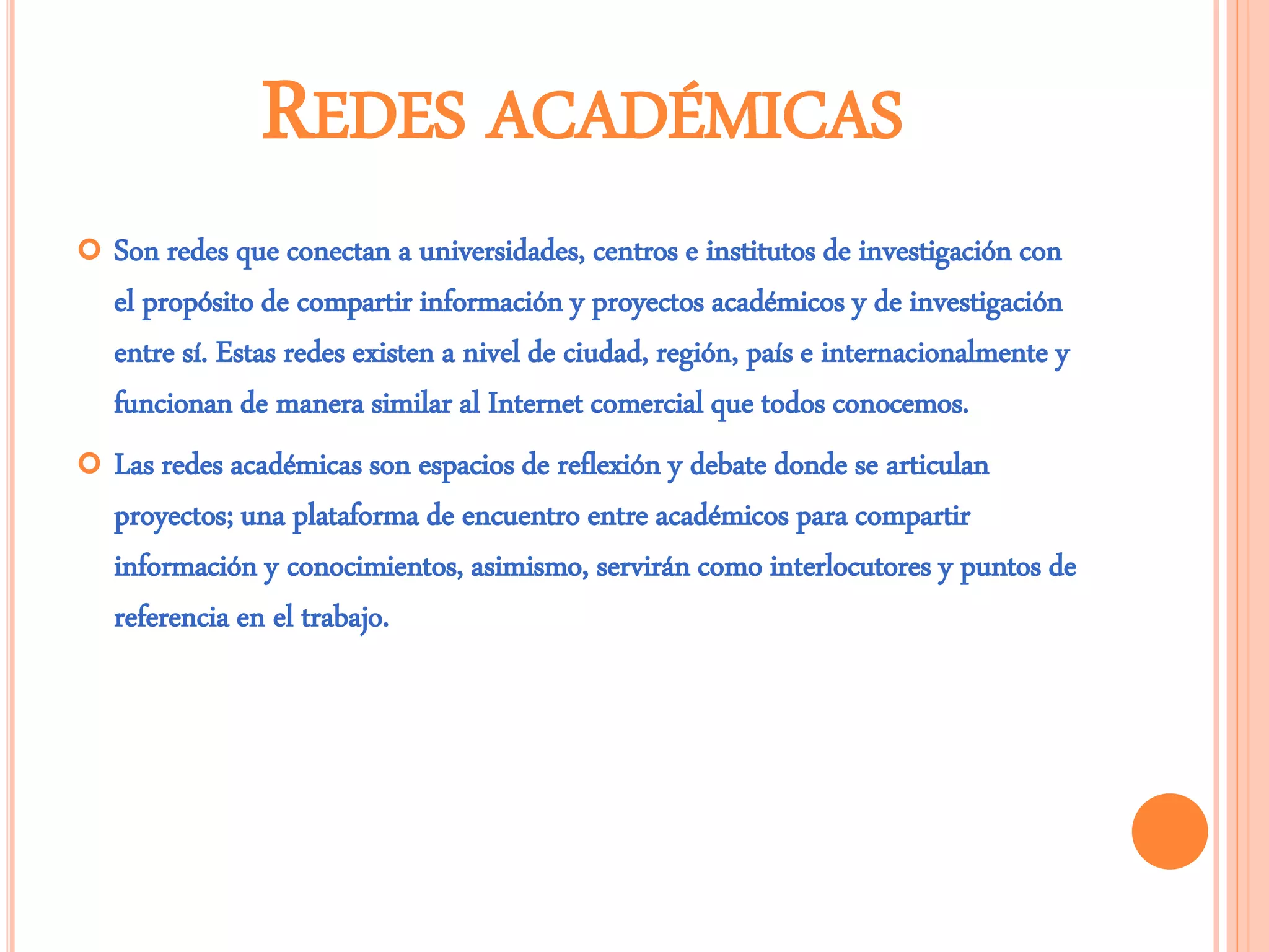 Redes académicas | PPT