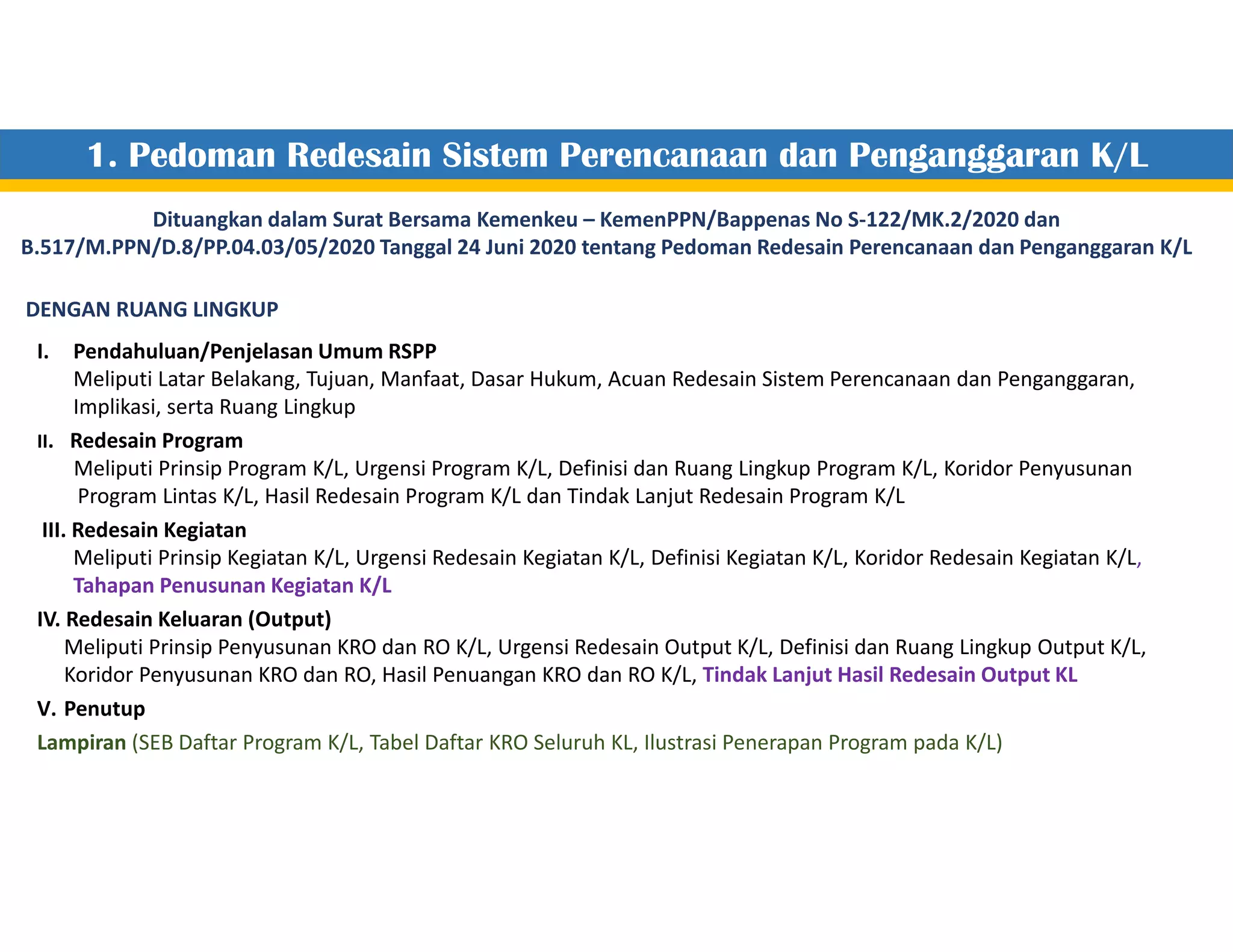 Redesain sistem perencanaan dan penganggaran kementerian dan lembaga | PDF