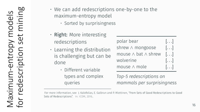 Redescription Mining | PPT