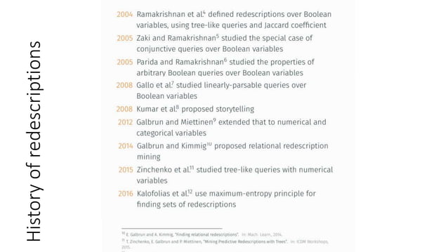 Redescription Mining | PPT