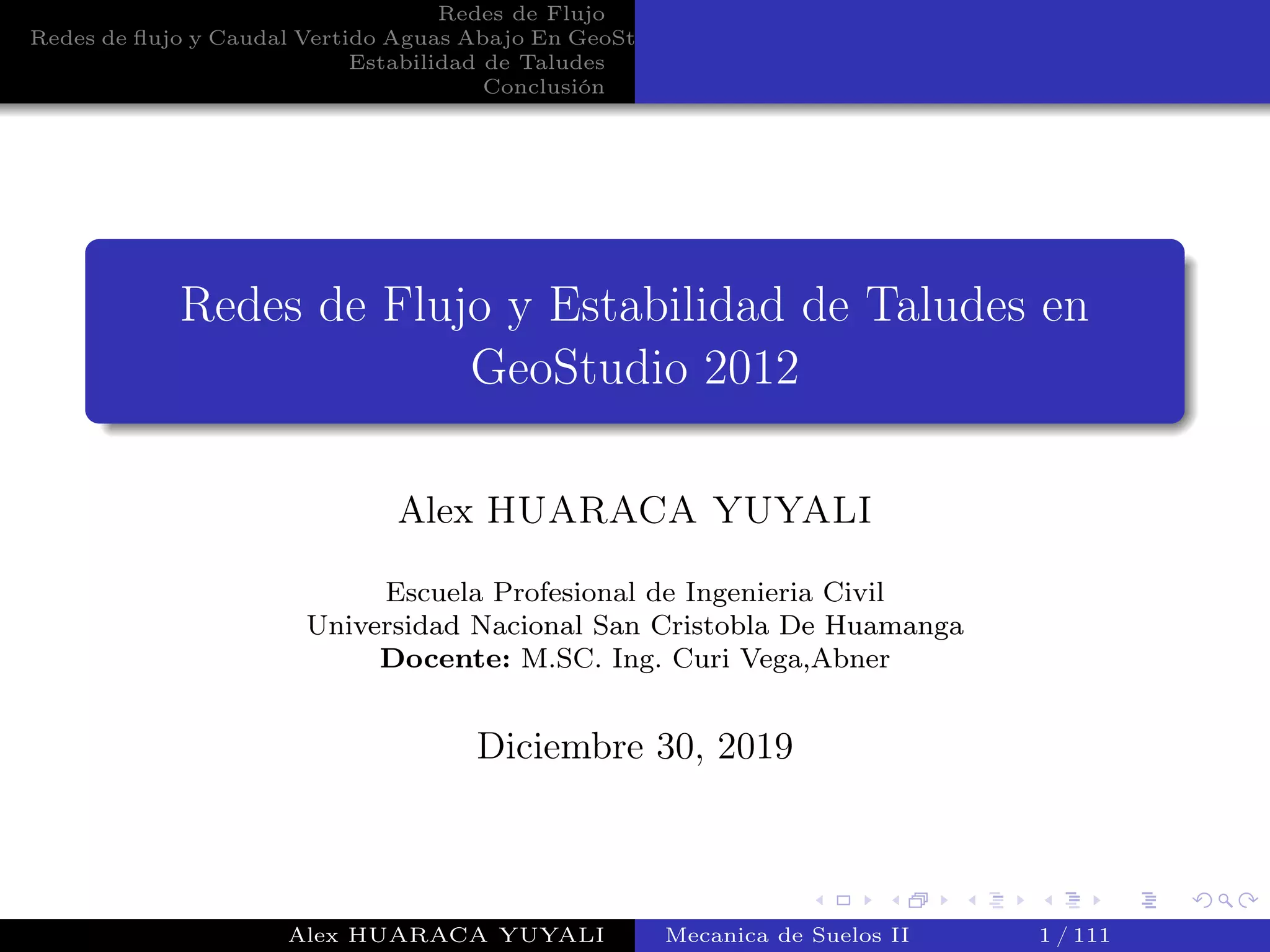 Redes de flujo y estabilidad de taludes geostudio2012 | PDF