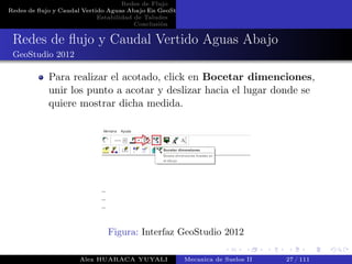 Redes de flujo y estabilidad de taludes geostudio2012 | PDF