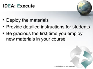 Redesigning Course Materials for Online Delivery | PPT