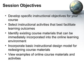 Redesigning Course Materials for Online Delivery | PPT