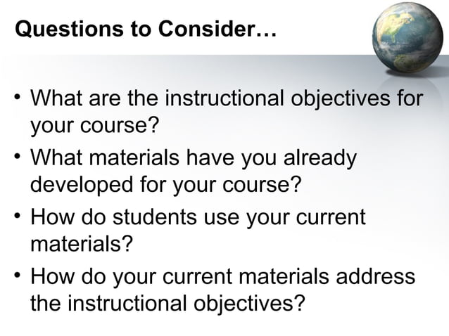 Redesigning Course Materials for Online Delivery | PPT