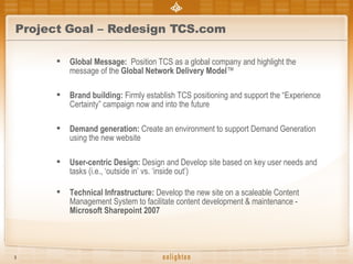 Redesigning TCS.com with Remote Research | PPT