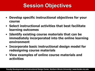 Redesigning Course Materials for Online Delivery | PPT