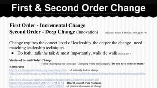 First Order Incremental Change