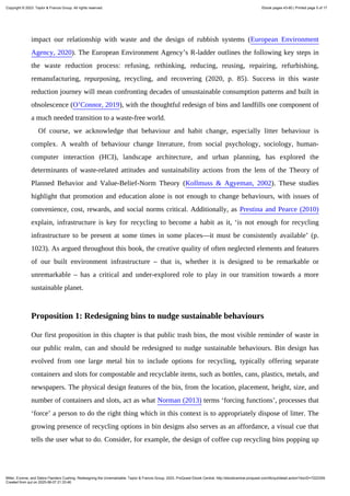 Redesigning the Unremarkable. Trash bins | PDF