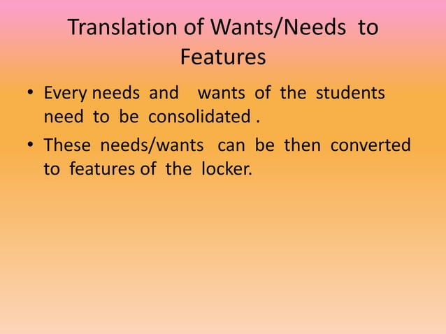 Redesign of the student locker a process chart | PPT