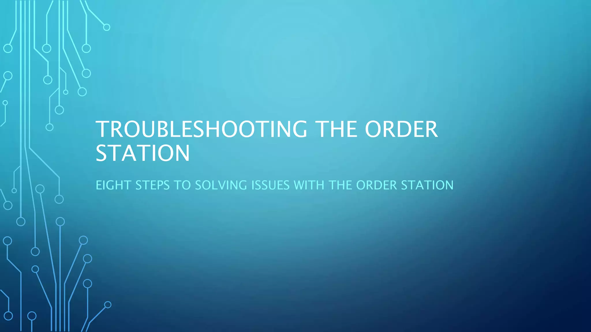 Redesign troubleshooting | PPTX