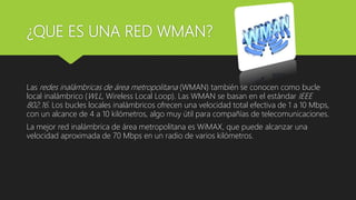 Redes wman | PPTX