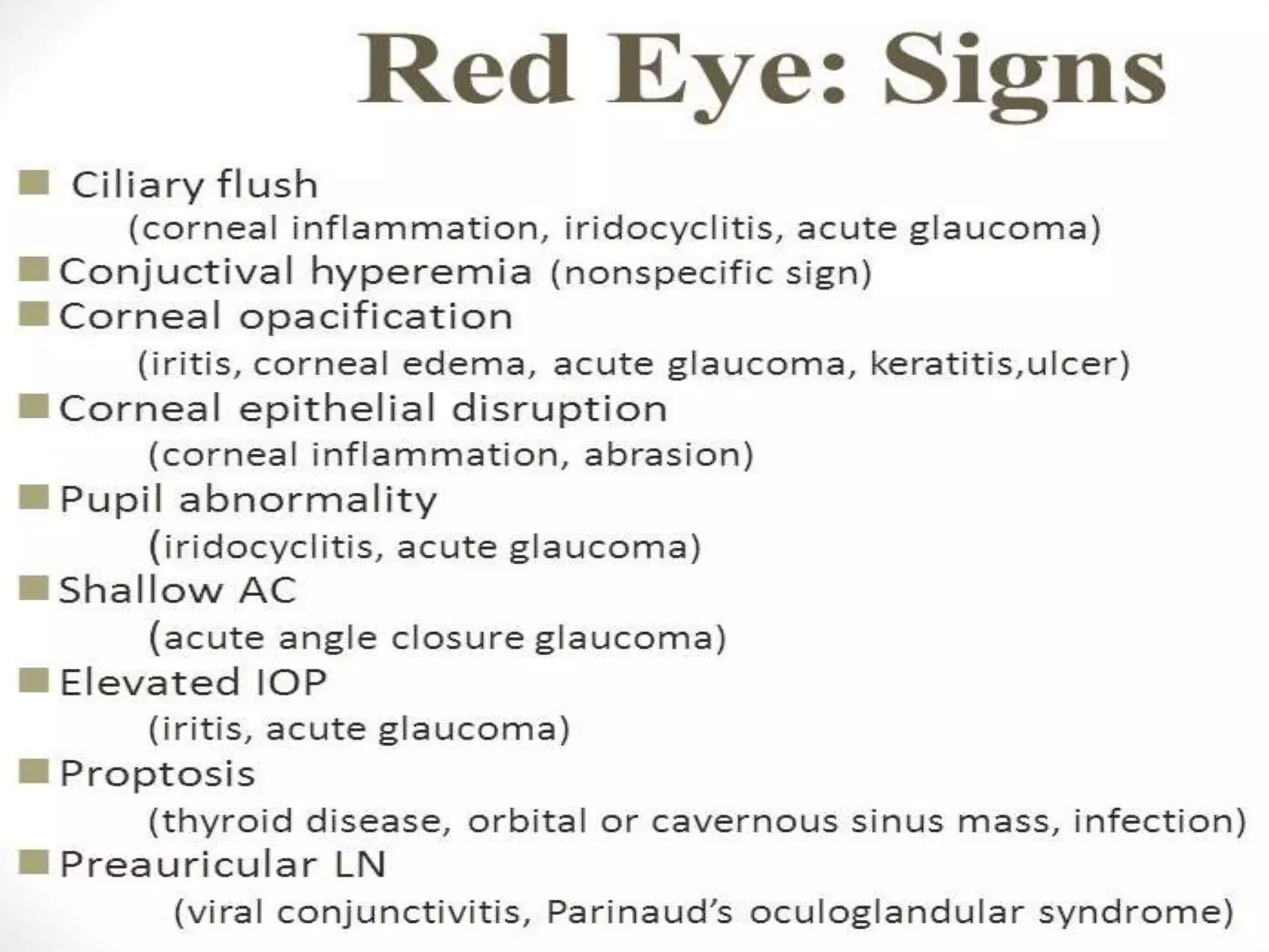Red eye syndrome | PPSX