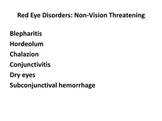 Red eye syndrome | PPSX
