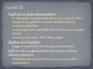 Red eye evaluation | PPTX | Eye and Vision Conditions | Diseases and ...