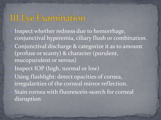 Red eye evaluation | PPTX | Eye and Vision Conditions | Diseases and ...