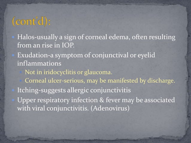 Red eye evaluation | PPTX | Eye and Vision Conditions | Diseases and ...