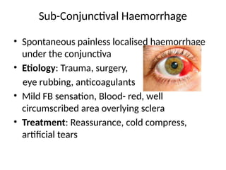 RED EYE in ophthalmology and its causess | PPTX