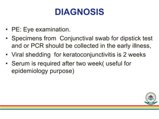RED EYE diagnosis causative agent and control measures | PPT