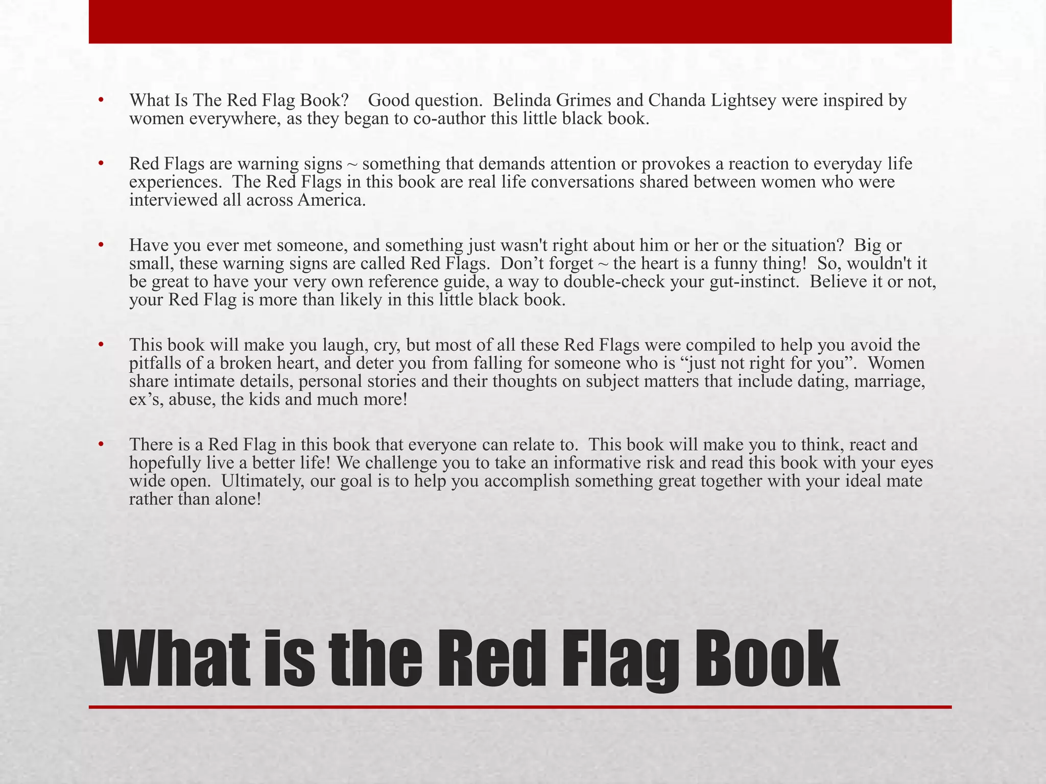 Red flag for women everywhere | PPT