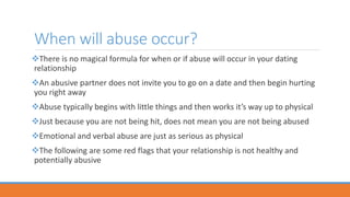 Red flags for Dating Abuse | PPSX
