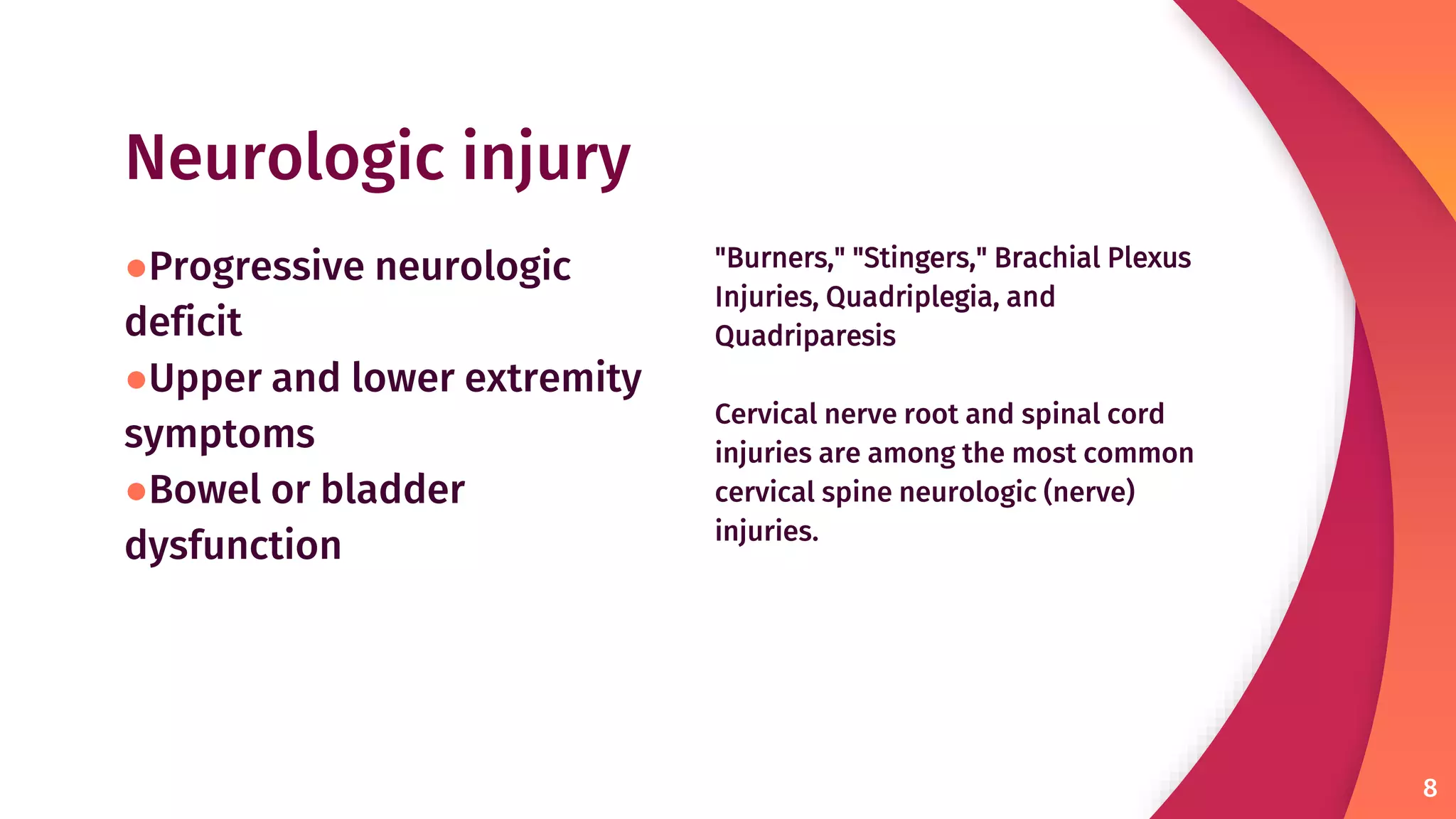 Red flags of cervical pain | PPT