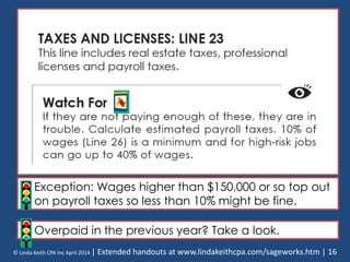 Red flags and green lights in tax returns | PDF
