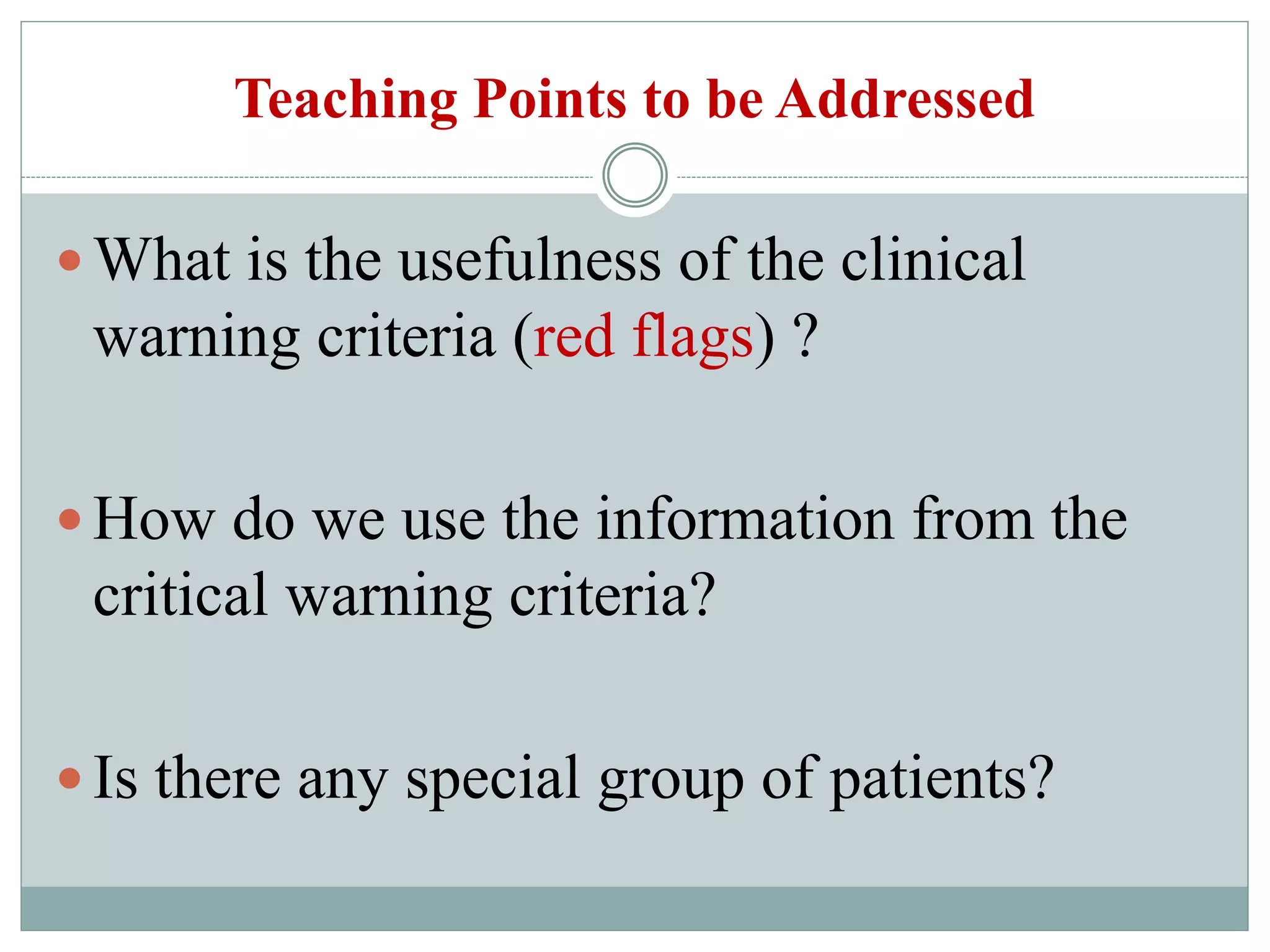 EMERGENCY RED FLAGS | PPTX