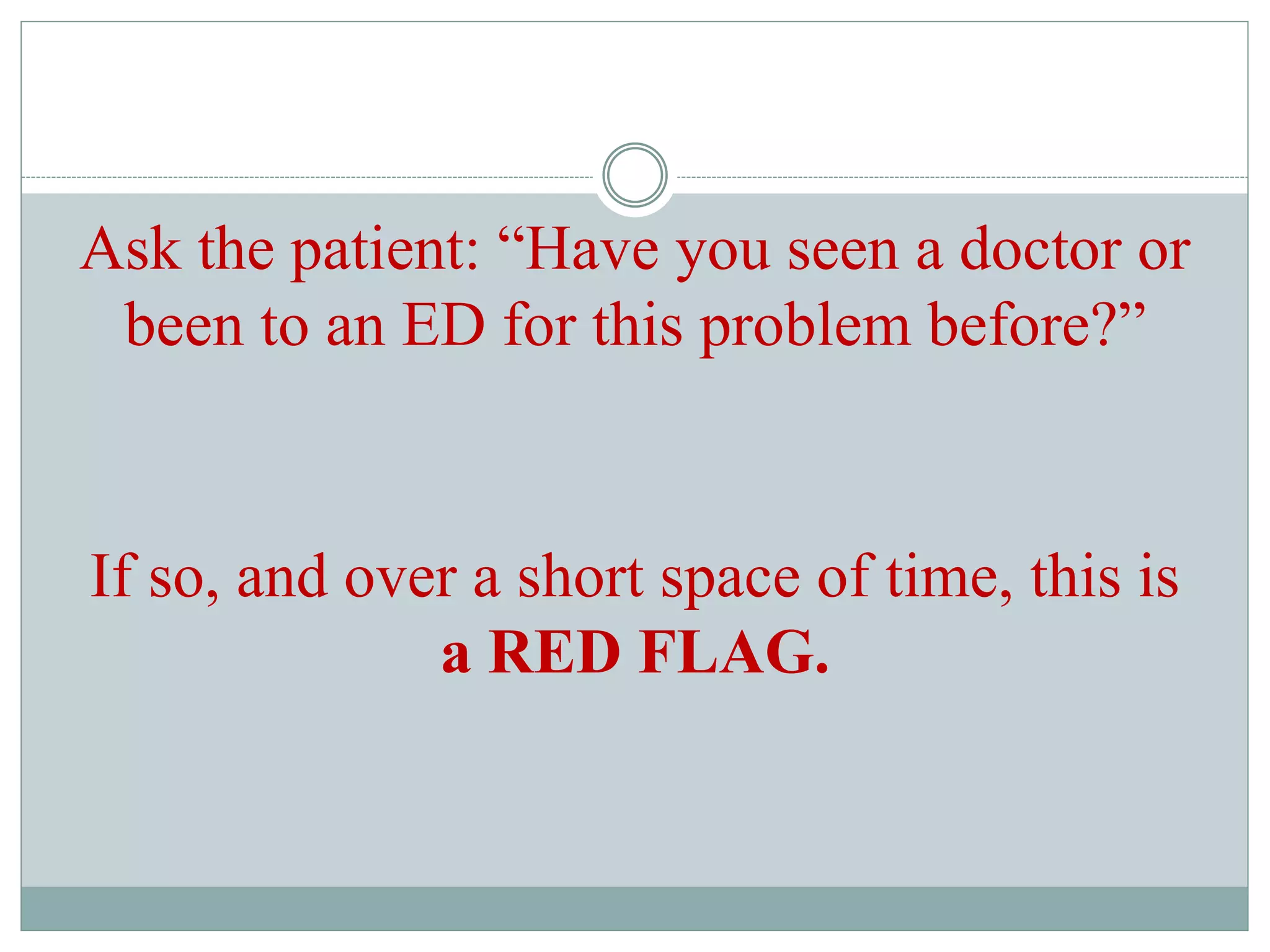 EMERGENCY RED FLAGS | PPTX