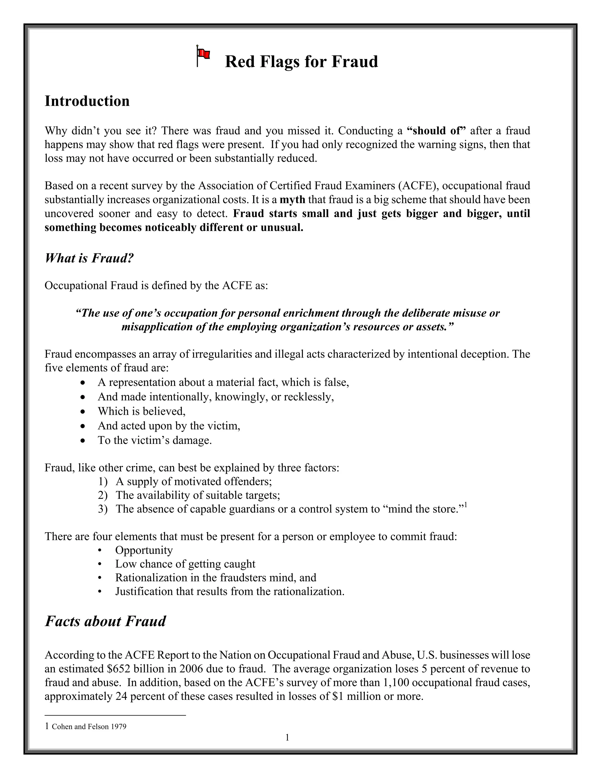 Red flags fraud | PDF