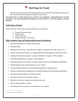 Red flags fraud | PDF