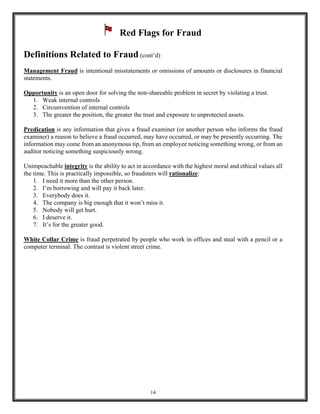 Red flags fraud | PDF