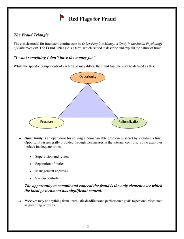 Red flags fraud | PDF