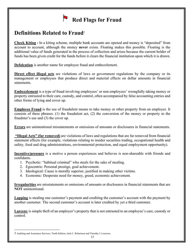 Red Flags Fraud | PDF