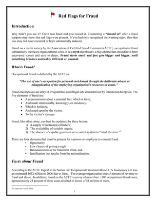 Red Flags Fraud | PDF