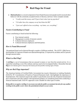 Red Flags Fraud | PDF