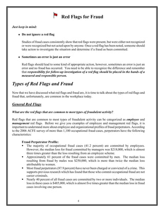 Red Flags Fraud | PDF