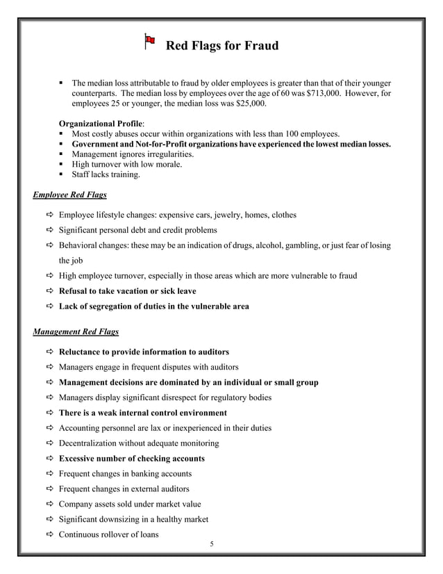 Red Flags Fraud | PDF