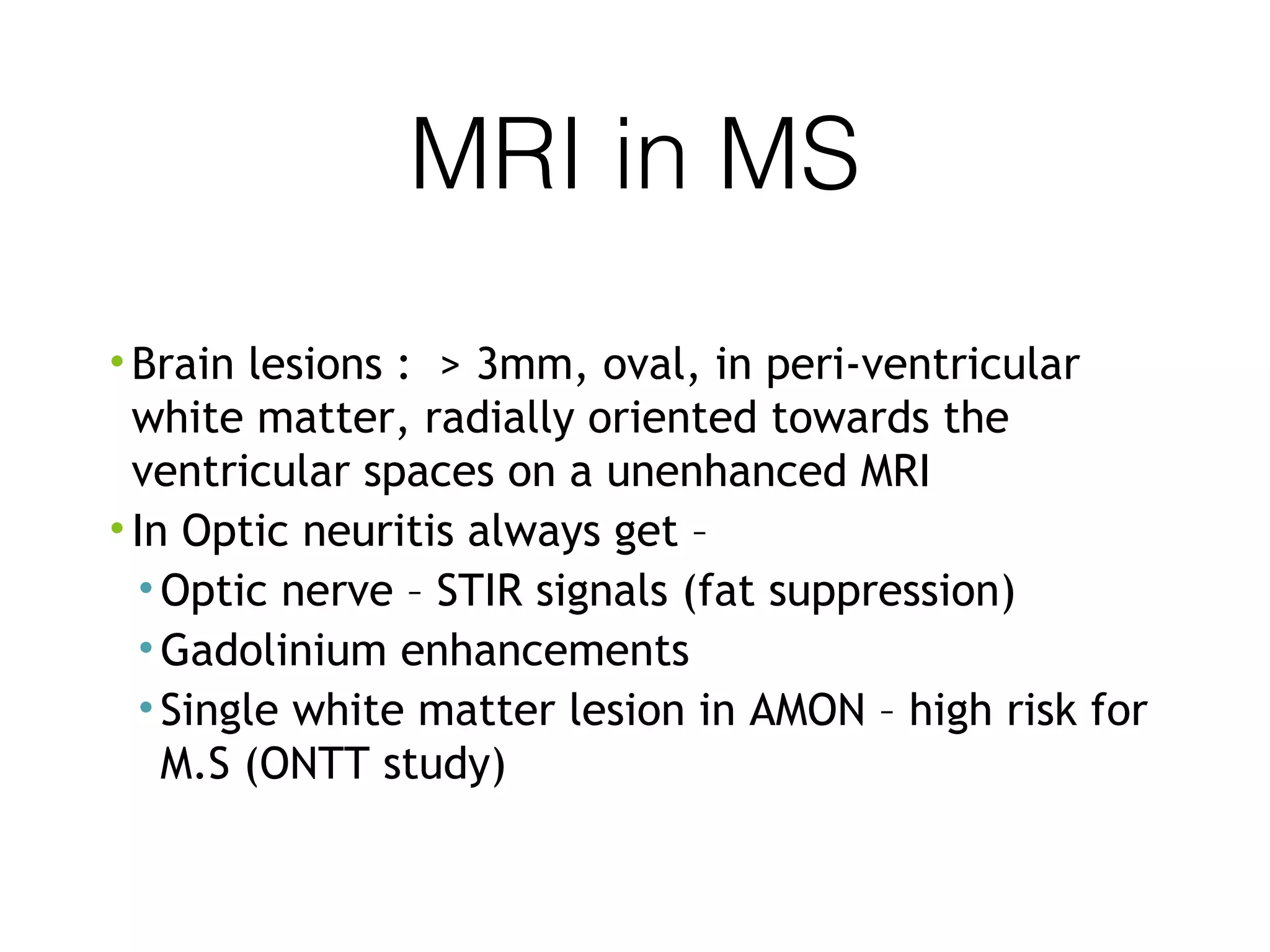 Atypical Optic Neuritis -Red Flags | PPT
