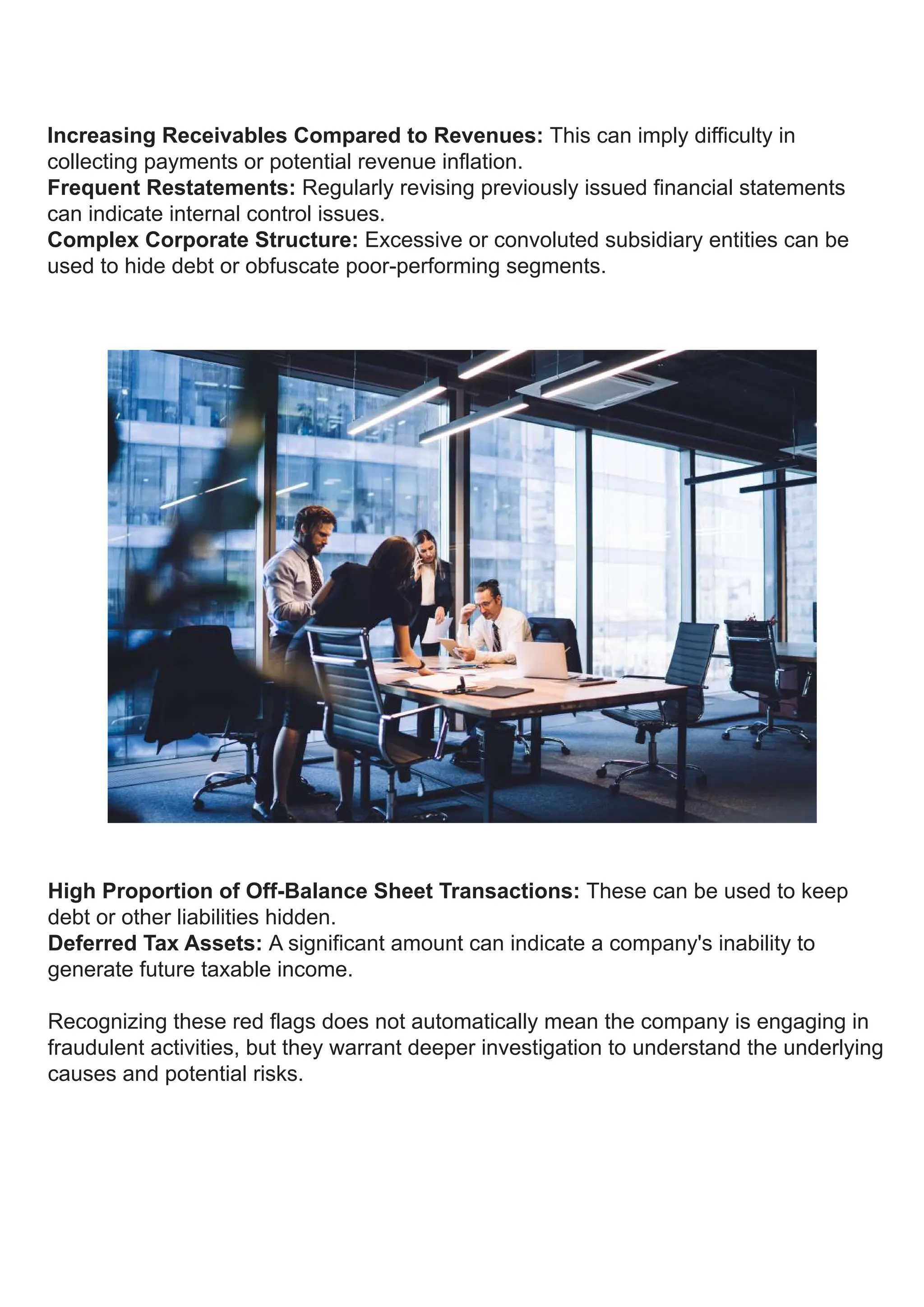 Red Flags on a Financial Statement | PDF