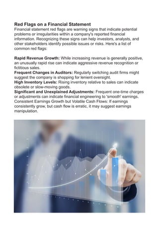 Red Flags on a Financial Statement | PDF