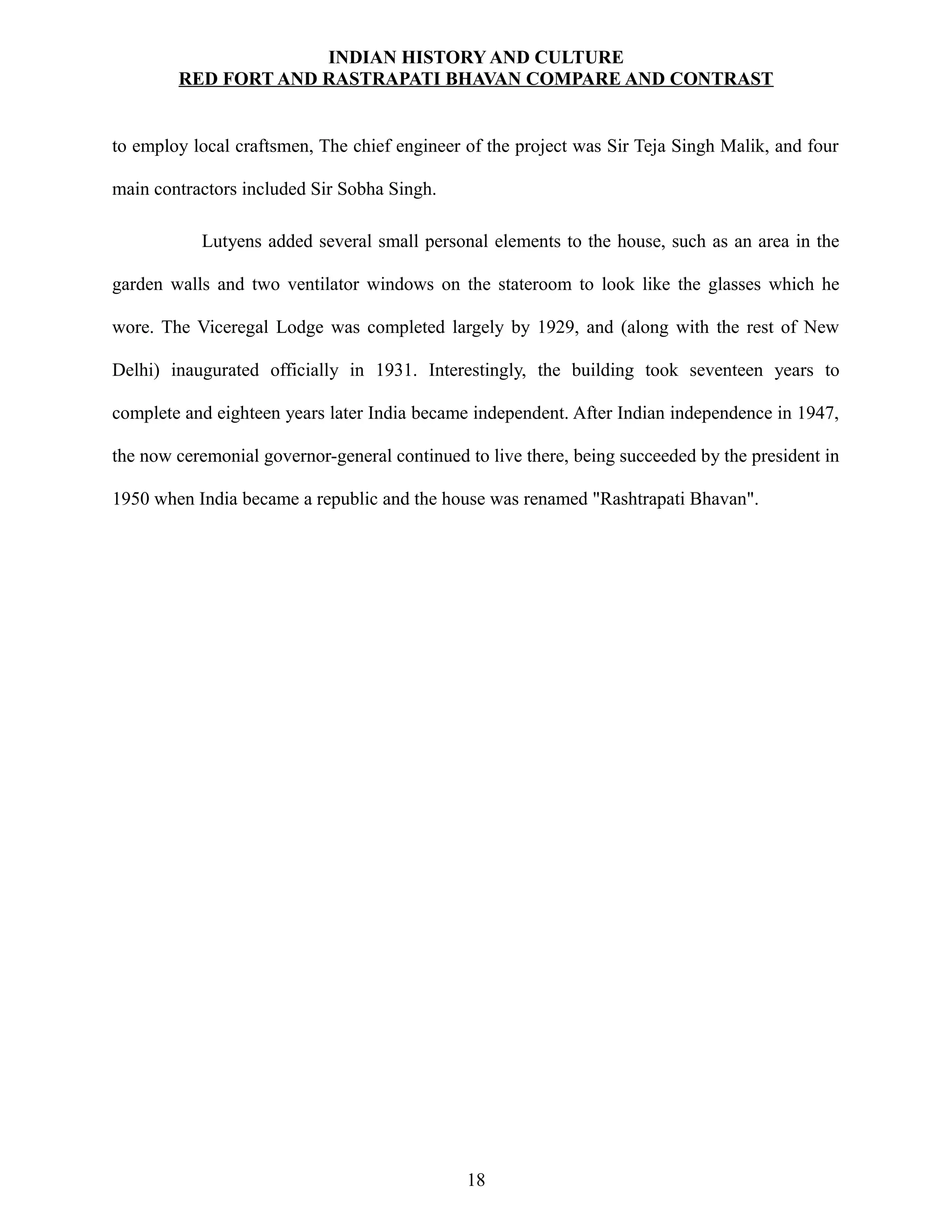 Red fort and rastrapati bhavan compare and comparision | RTF