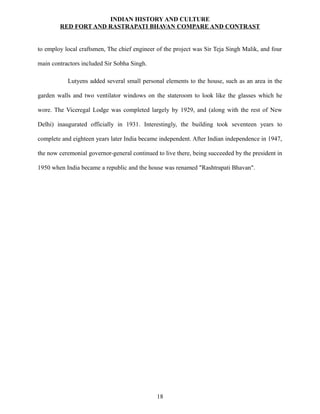 Red fort and rastrapati bhavan compare and comparision | RTF